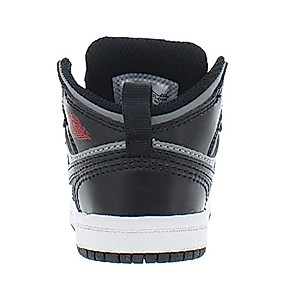 Jordan Toddler's 1 Mid Black/Gym Red-Particle Grey (640735 096) - 4