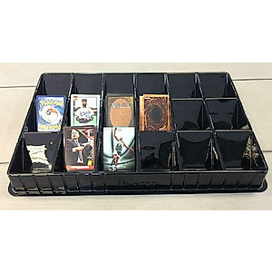 12 Black Ultra Pro TCG CCG Sports Trading Card Sorting & Dealer Tray (18 Slot)
