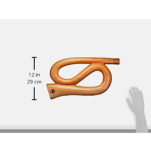 S-shaped Professional Didgeridoo for Meditation, Sound Healing Therapy, Yoga and Circular Breathing — NOT MADE IN CHINA — Mahogany Wood, 2-YEAR WARRANTY