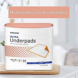 McKesson Ultra Underpads, Incontinence, Heavy Absorbency, 30 in x 36 in, 100 Count