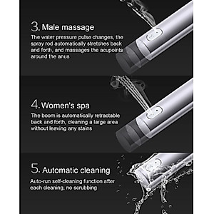 JYMYGS Electronic Bidet Toilet Seat Elongated Smart Heated Toilet Seat, Temperature Controlled Wash, Warm Air Dryer, Smart Touch Panel, Adjustable Warm Water Function, LON007MKJ