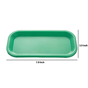 NeraNena Tray Plate 8.07" X 4.13" Rounded Smooth Edges (Green)