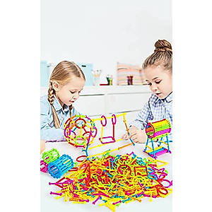 Fun toys 560 PCS Building Blocks Set, Different Shape Educational Construction Engineering Set 3D Puzzle, Interlocking Creative Connecting Kit,Great Toy for Both Boys and Girls CMB-076