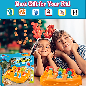 Interactive Whack A Dinosaur Game, Hammer Toy with Light-Up Musical & Hammer for Toddlers, Boys and Girls 3 4 5 6 7 8 Year Old, Pounding Toy, Learning, Early Developmental Toy as Best, Fun Gifts.