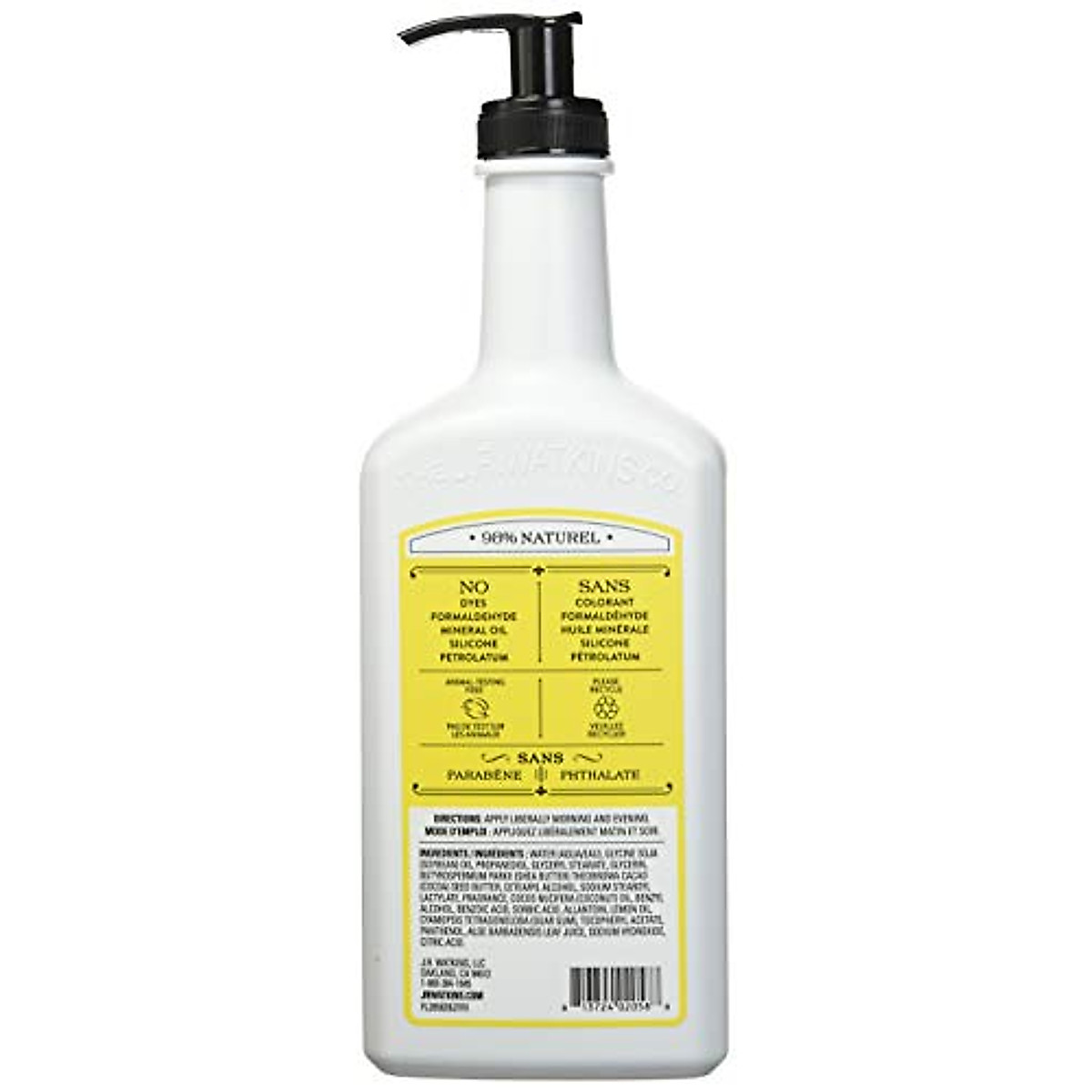 J.R. Watkins Daily Moisturizing Lotion (Lemon Cream) - 18 Ounces