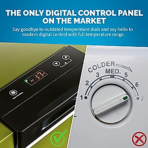 Newair 5 Cu. Ft. Mini Deep Chest Freezer and Refrigerator in Military Green with Digital Temperature Control, Fast Freeze Mode, Stay-Open Lid, Removeable Storage Basket, Self-Diagnostic Program