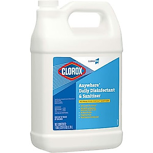 CloroxPro Anywhere Daily Disinfectant and Sanitizer, No-Rinse Food Contact Sanitizer, Refill, 128 Fluid Ounces