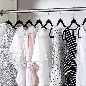 Dynamic-A Non-Slip Velvet Hangers, Suit Hangers Ultra Thin Space Saving 360 Degree Swivel Hook, Strong and Durable Clothes Hangers, (30 Pack)