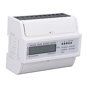 Electric Meter LCD Monitor Display for Din Guide Rail Guide Rail Meter 7P Phase 4 Wire *220V 380V Bit LCD Display Rail Bracket Measuring Meter Rail Fastener Power Meters