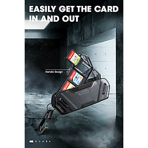 Mumba 12 Switch Game Card Case Holder for Nintendo Switch Game Cards, Portable and Exquisite Protective Hard Shell with 4 Layer Rotatable Holder for Nintendo Switch or OLED or Lite Games (Black)