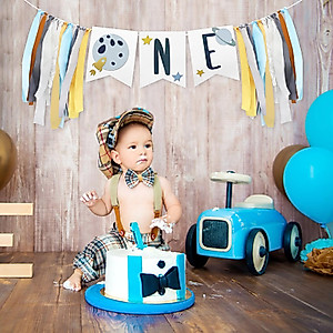 You Are My Sunshine High Chair Banner,First Trip Around The Sun Birthday Decoration,Boho Sunflower Party Decoration (Blue Space)