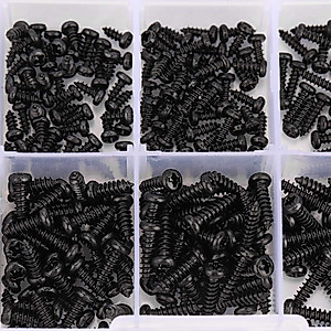 400Pcs M2/M2.6 Self Tapping Screws Assortment Set, Stainless Steel Cross Pan Head Self Tapping Screws Set, for Plastic, Wood