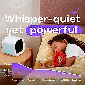 Bundle - 2 items: Evapolar evaCHILL Personal Evaporative Air Cooler (White) and Cotton Tote evaBag