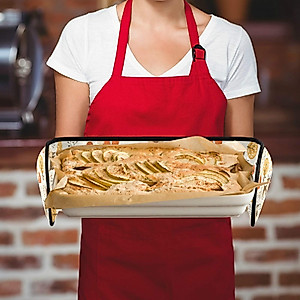 VIKKO Autumn Forest Animal Fox Double Mitt, Heat Resistant Kitchen Gloves Oven Mitts for Baking Microwave