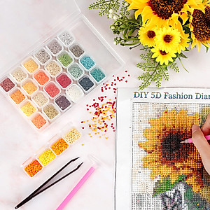 SGHUO 168 Slots 6 Pack 28 Grids Diamond Painting Boxes Plastic Organizer