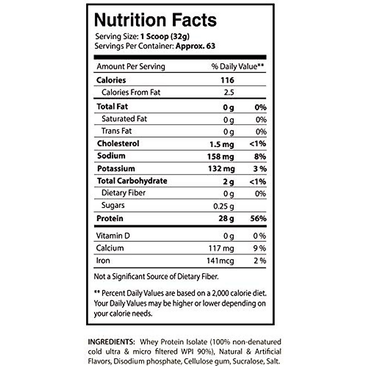 Iso Fuzion 100% Whey Isolate by Scilabs Nutrition | 28g Non Denatured Protein Powder, Birthday Cake Flavor, 4.4lb