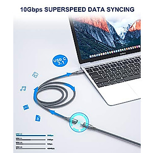 AkoaDa USB C Extension Cable 5FT/1.5M [100W 10Gbps], USB-C 3.2 Extension Cable USB C Extender Cable 4K Video,Compatible with Oculus Link Thunderbolt 3 MacBook Pro/Air, iPad Pro 2020, More