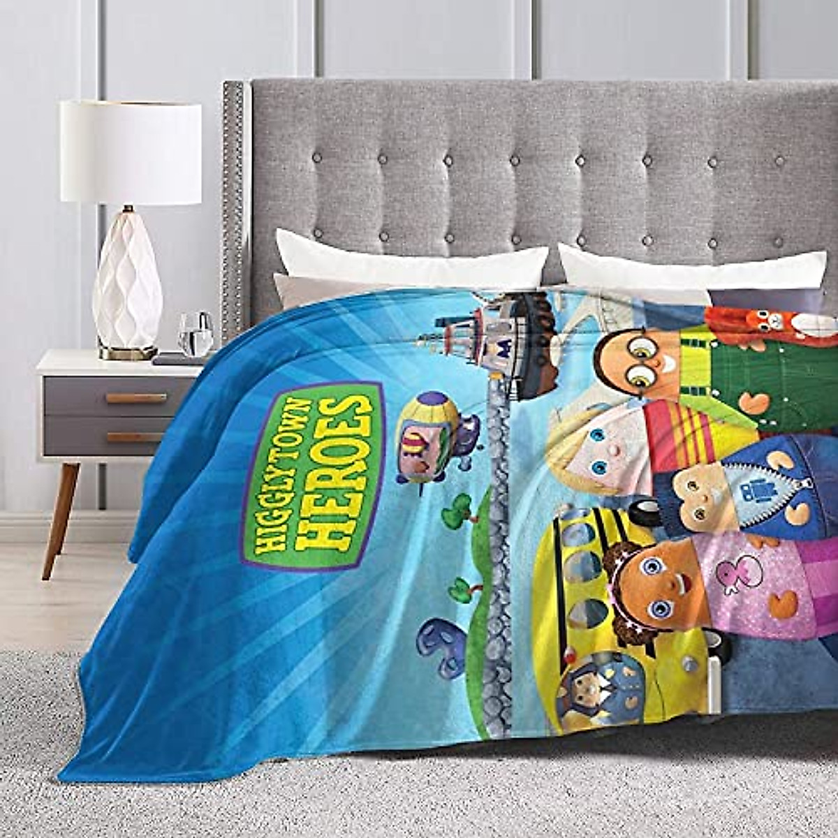YSLPshop Higglytown Heroes Blanket Flannel Plush Anime Throw Blankets Ultra-Soft Micro Fleece Blanket Air Conditioning Blanket Quilt Home Decor Suitable for All Season Sofa Blanket 60"X50"