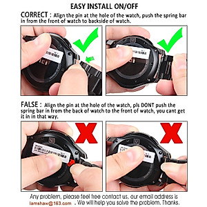 Compatible with AMAZTIM C20 Bands, Lamshaw Leather Silicone Breathable Replacement Smartwatch Strap Wristband Compatible for Kospet Tank M1 Pro/AMAZTIM C20 1.71" Military Sports Smart Watch/Slothcloud