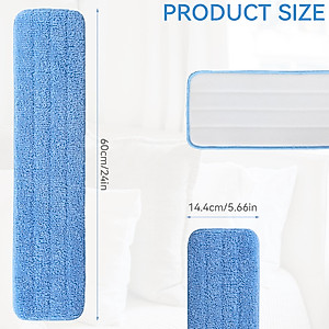 Replacement Microfiber Pad for Rubbermaid Commercial 24 Inch Mop Head - 8 Pack Wet & Dry Commercial Cleaning Refills Reusable Mop Refills Fit for Any Microfiber Flat Mop System 24"
