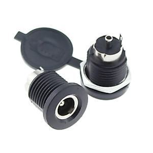 MTQY 5PCS 5.5x2.1mm DC Power Socket 50V 10A 2.1mm x 5.5mm Panel Mount Connector Adapter with Prewelded Wire and Waterproof Plug for Telephone Video Communication Audio