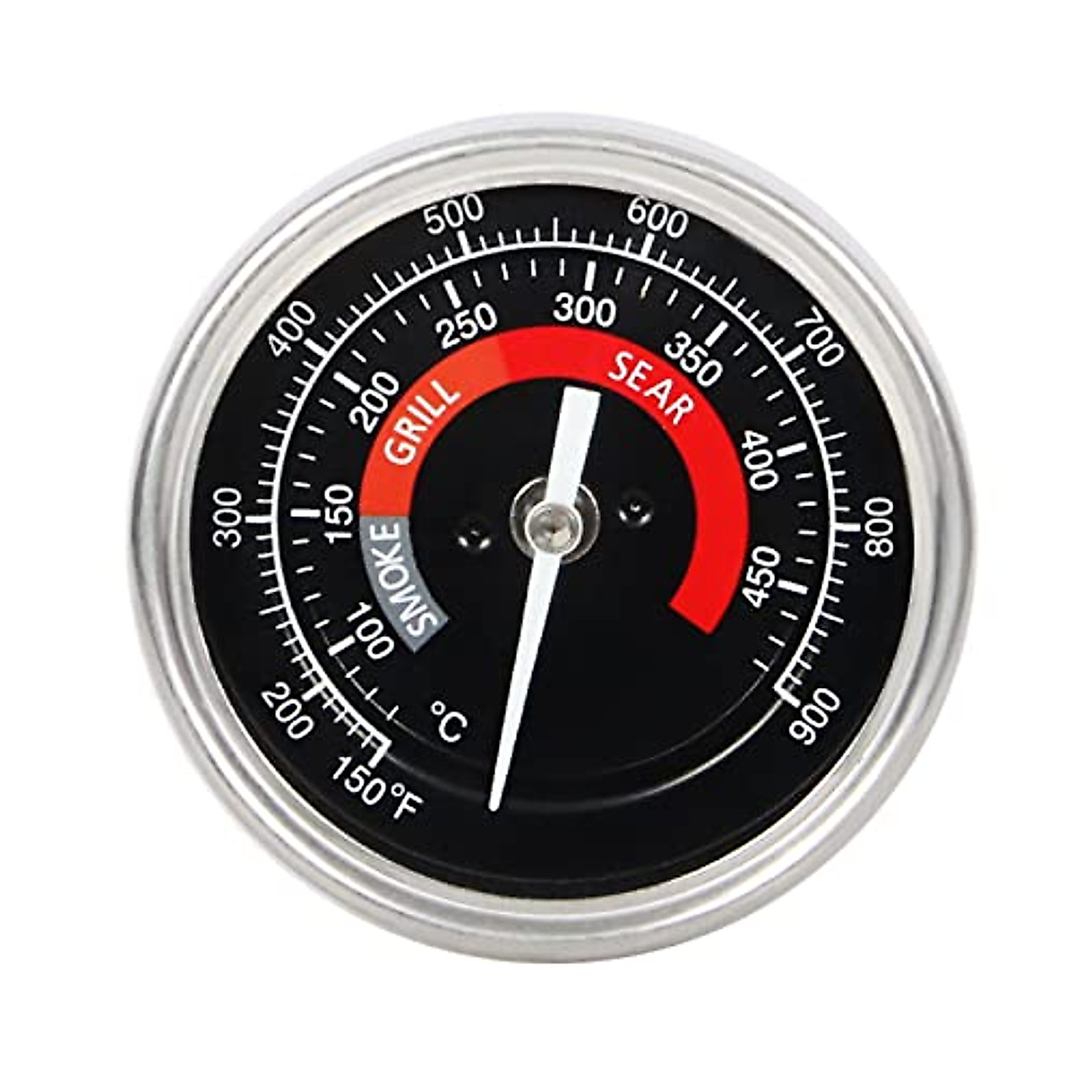 Grill Temperature Gauge Thermometer Replacement for Big Green Egg with 3.3" Large Face,Big Green Egg Accessories Thermometer Replacement 150-900°F with Waterproof and No-Fog Glass Lens