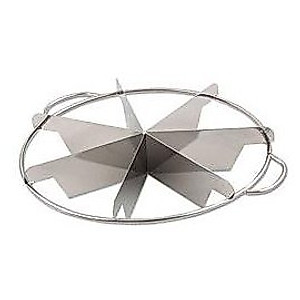NEW, 7-Slice Pie Cutter Press, 18/8 Gauge Stainless Steel, Commmercial Grade, Side-Handles (1, A)