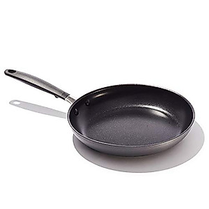 OXO Good Grips 10" Frying Pan Skillet, 3-Layered German Engineered Nonstick Coating, Stainless Steel Handle with Nonslip Silicone, Black