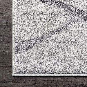 nuLOOM Contemporary Thigpen Round Rug, 7' 6" x 7' 6" Round, Grey