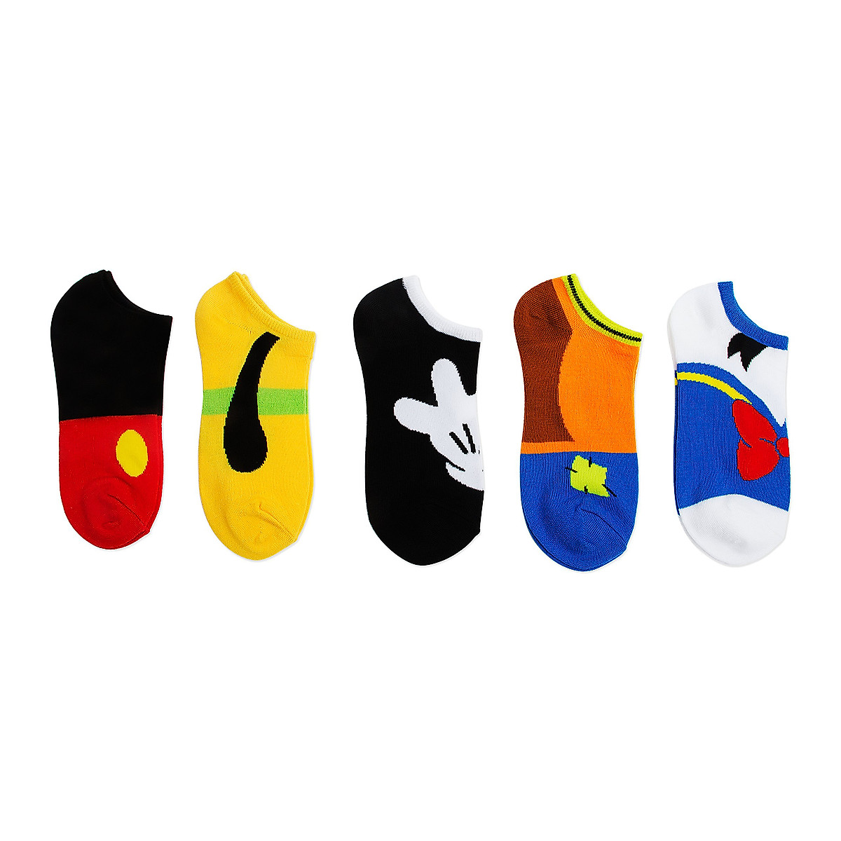 Disney Mickey Mouse Women's 5 Pack No Show Socks