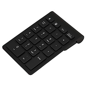 22 Keys Wireless Numeric Keypad Portable Mini Keyboard Number Pad Ultrathin Numeric Keyboard Numpad for Laptop Desktop Computer PC (Black)