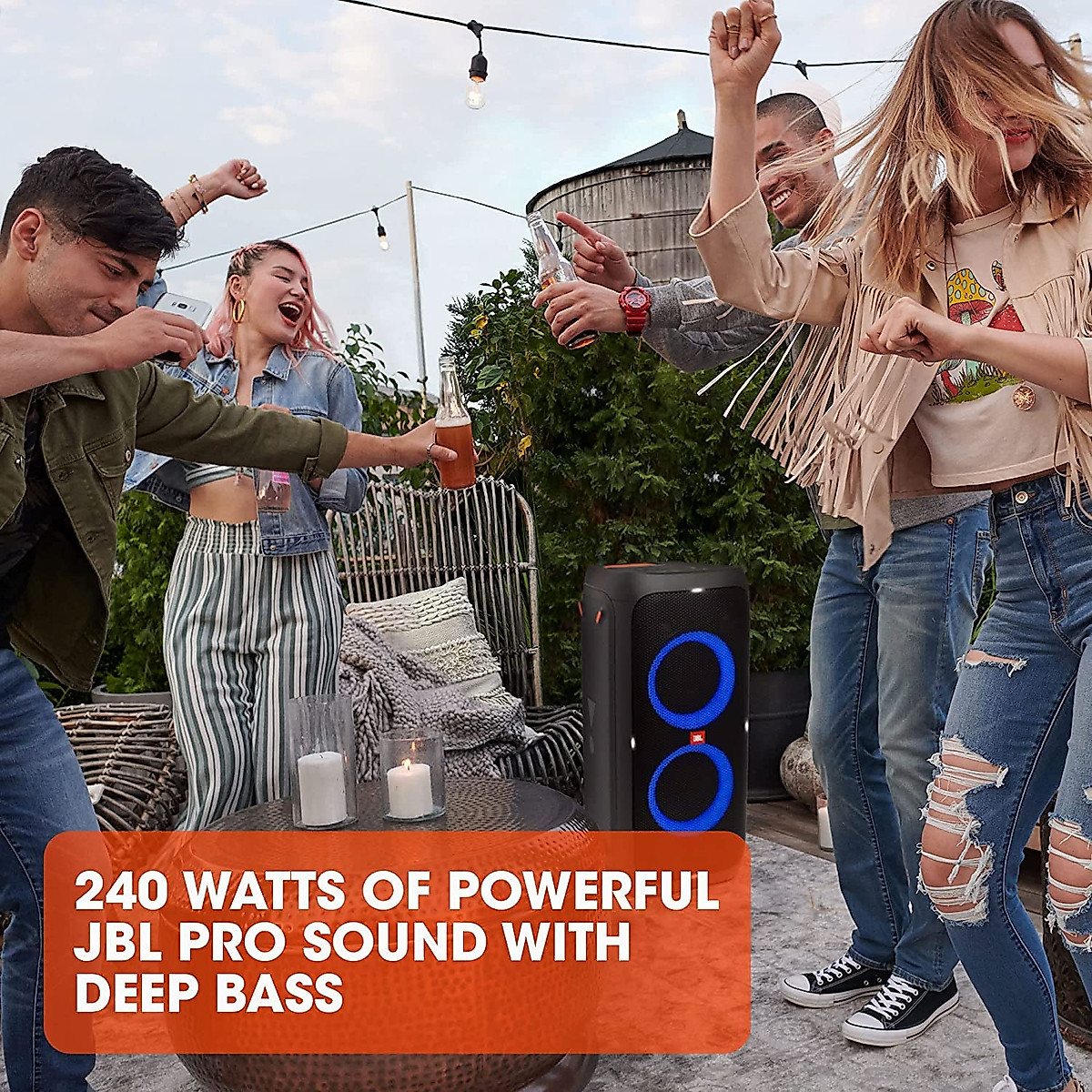 JBL - PartyBox 310 - Black JBLPARTYBOX310AM (Renewed)