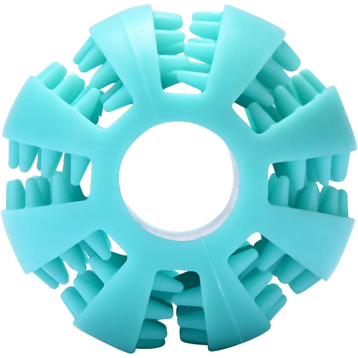 Interactive Dog Chew Toy Ball - Bite-Resistant Dog Treat Ball Dispenser Feeder - Ideal as Dog Puzzle Toys for Dog Boredom, Puppy Teething & Mind Stimulating Training Exercise (Color May Vary)