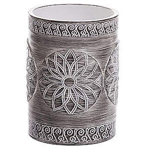 BINO Kitchen Utensil Holder for Countertop, Grey Sunflower - Utensil Caddy countertop utensil holder Utensil Crocks for kitchen Cooking Utensil Holder Kitchen Utensils Holder Spatula Holder