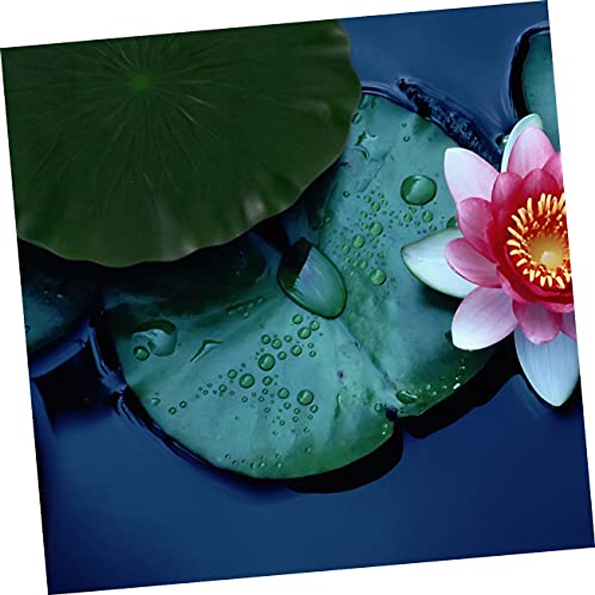 Happyyami 9 Pcs Simulated Lotus Leaf Artificial Plants Outdoor Artificiales Decorativas para Sala Artificial Outdoor Plants Fake Lily Pads Lilly Pads Aquarium Plants Water Leaf Decor