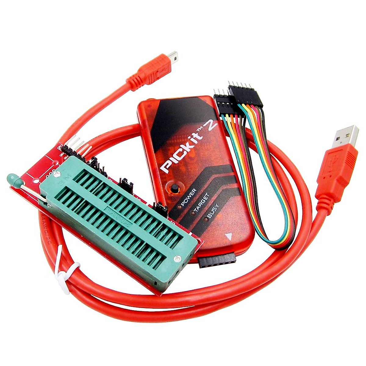 Bolsen 1set PICKIT2 Programmer + PIC ICD2 PICKit 2 Programming Adapter Universal Programmer Seat