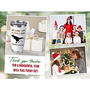 OASSIE Teacher Appreciation Gifts for Women - Saurus Kids 20 oz Stainless Steel Tumbler - Teacher Day Graduation Back To School Thank You End Of The Year Birthday Gifts for Women Coworkers