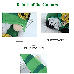 MEUPEHO St Patricks Day Gnomes Plush Cute Mr and Mrs Scandinavian Tomte Doll St Patricks Day Gifts for St Patricks Day Decor