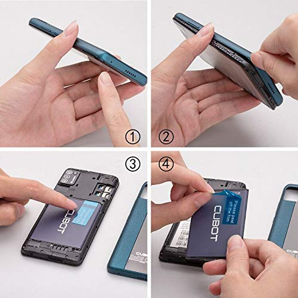 CUBOT Phone Unlocked, Note 7 4G Smartphone Unlocked, Android 10, 2GB RAM+16GB ROM,128GB Extendable by TF Card, 5.5 Inch Dewdrop Screen, Three Card Slots (Green)