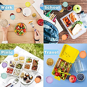 6x1.6oz Salad Dressing Container To Go, Stainless Steel Condiment Containers with Lids, Reusable Sauce Containers for Lunch, Easy Open, Leakproof(Includes 2 Extra White Lids and 1 Cleaning Brush)