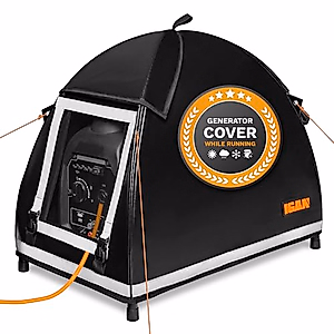IGAN Small Inverter Generator Tent Cover While Running, Compatible for Honda and Most 1000~2300 Watts Generators, Portable Outdoor All-Weather Tarpaulin Cover for Rain, Black