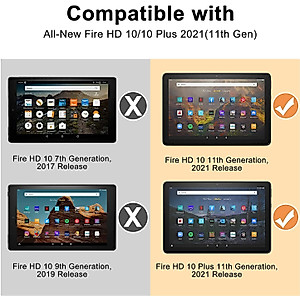Case for All New Fire HD 10 Tablet 11th Generation and Fire HD 10 Plus 2021，Slim Fit Foldable Standing Cover Case with Auto Sleep/Wake for Fire HD 10 Tablet 10.1 Inch，Horse
