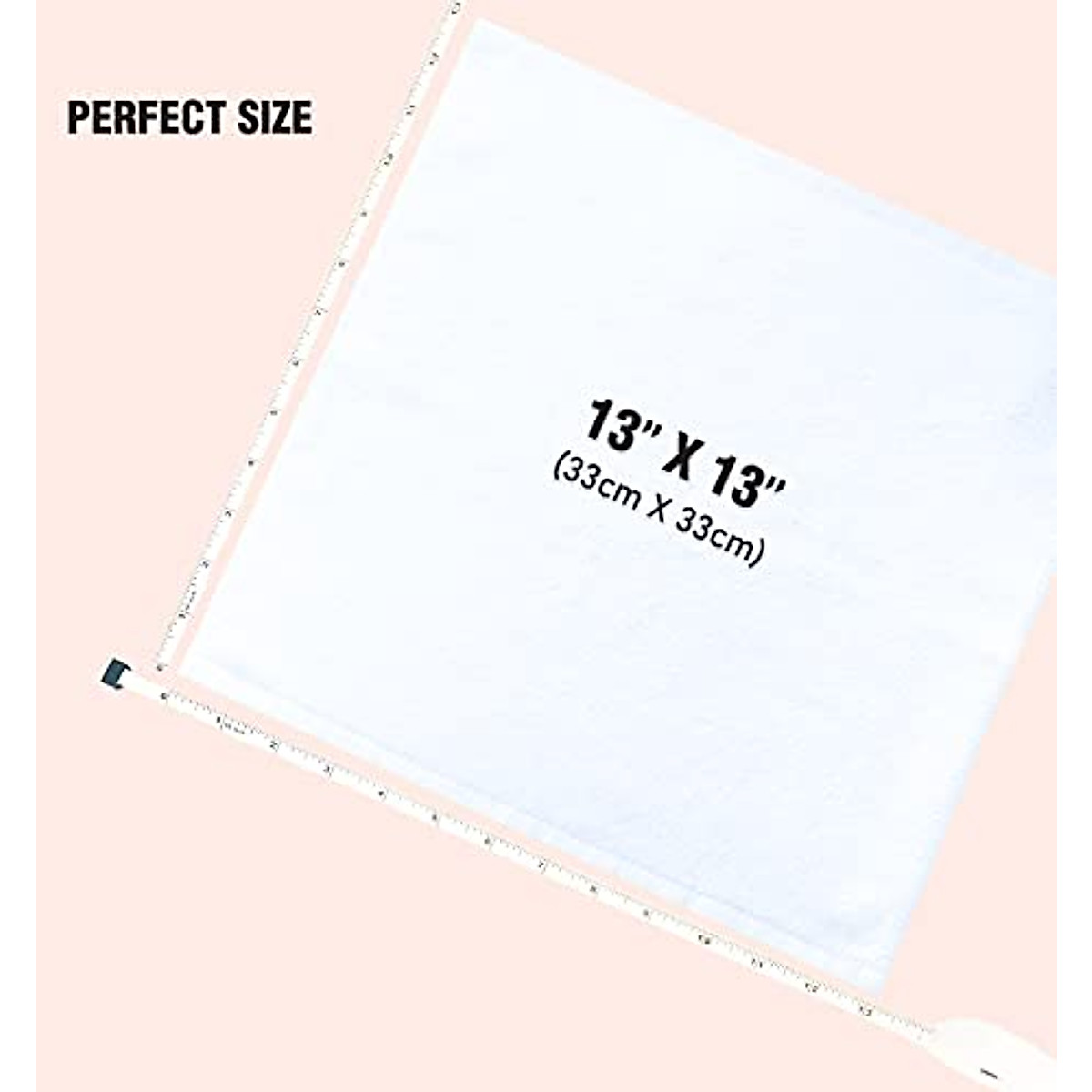 SUMMERMIA 12 Pack Bamboo Washcloths 13" x 13" - Soft Wash Cloths for Your Face Towel, Wash Cloths for Your Body (White)