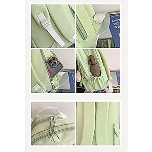 DUNBRI Trendy Solid Color Backpack Women Large Capacity Shoulder Bag Waterproof Travel Backpack Laptop Backpack for Men (Black)