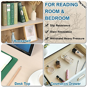 Hersvin Shelf Liners,17.5" x20' EVA Drawer Mats, Cupboard Pad, Kitchen Cabinet Lining Fridge Cushion for Home Office(Clear/Diamond)