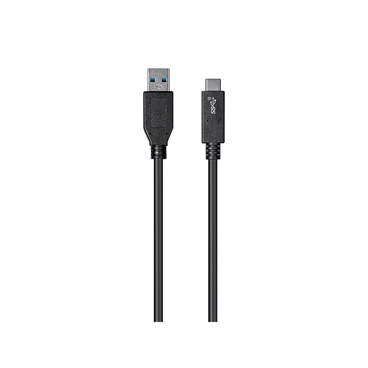 Monoprice USB Type-C to USB Type-A 3.1 Gen 2 Cable, 10Gbps, 3A, 30AWG, To Use with Samsung Galaxy S9 S8 Note 8 Pixel, LG V30 G6 G5, Nintendo Switch, and more 1 Meter (3.3 Feet) Black - Select Series