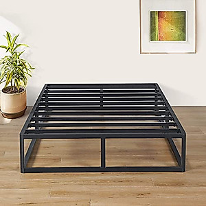 Olee Sleep 9 Inch Modern Metal Platform Bed Frame/Steel Slats/Mattress Foundation/No Box Spring Needed, Twin, Black