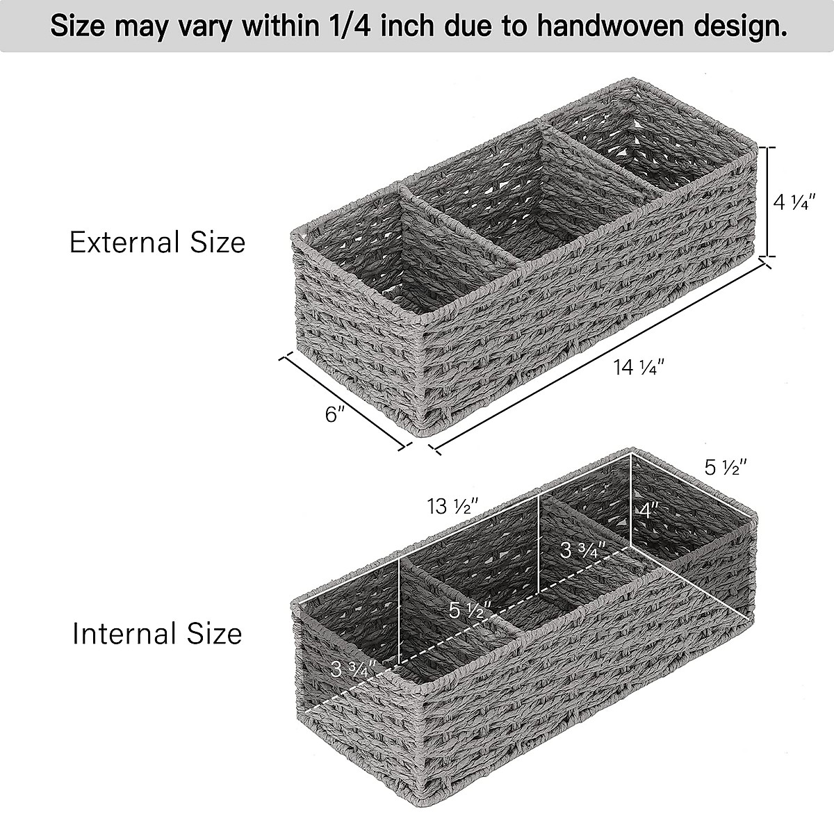 StorageWorks Open Home Storage Wicker Baskets