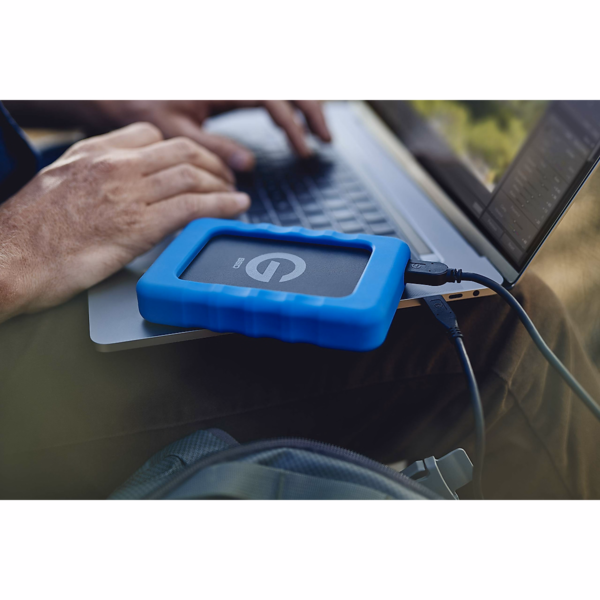 G-Technology 1TB G-DRIVE ev RaW SSD Portable External Storage with Removable Protective Rubber Bumper - USB 3.0 - 0G04759-1