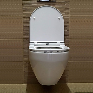 12 Pieces Universal Toilet Seat Bumpers Kit Toilet Bumpers with Strong Adhesive Rubber Bumpers Pads Replacement for Families, Hotels, Hospitals, School Toilet Seats